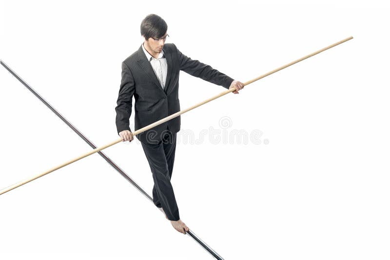 Tightrope stock image. Image of extreme, leadership, business - 9606825