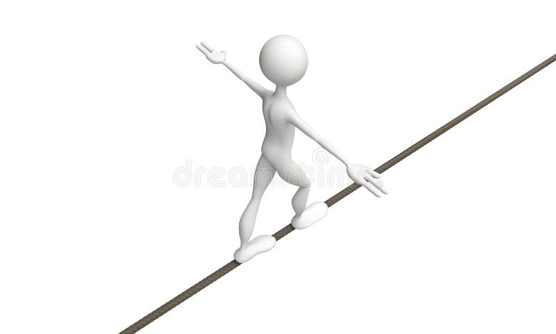 Tightrope walker stock illustration. Illustration of copy - 7443166