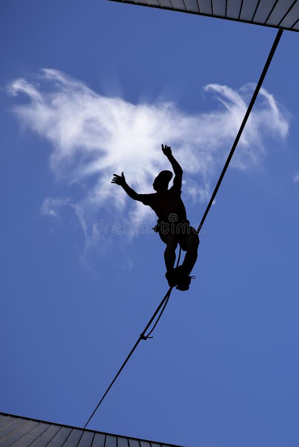 Tightrope walker stock image. Image of confident, business - 58500765