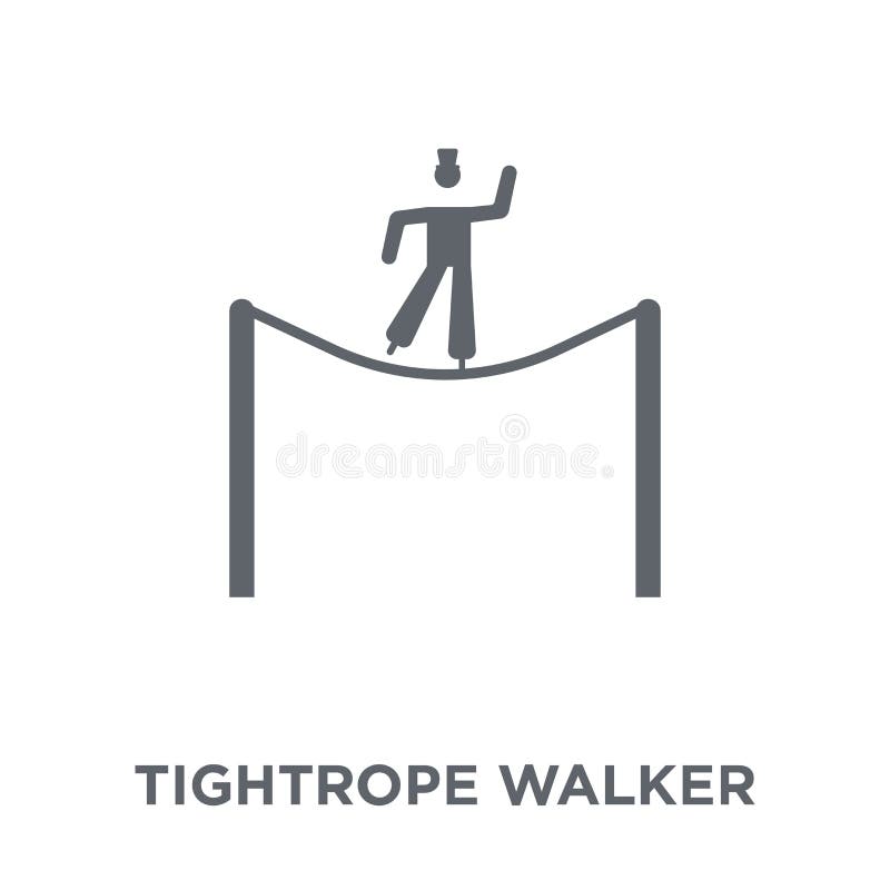 Tightrope Walker Icon from Circus Collection. Stock Vector ...