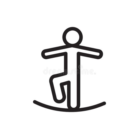 Tightrope Walker Icon Outline Vector for Web Ui Stock Vector ...