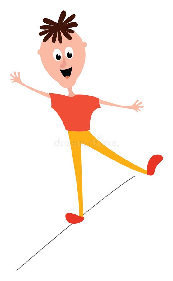 Tightrope Walker Cartoon Stock Illustrations – 294 Tightrope Walker ...