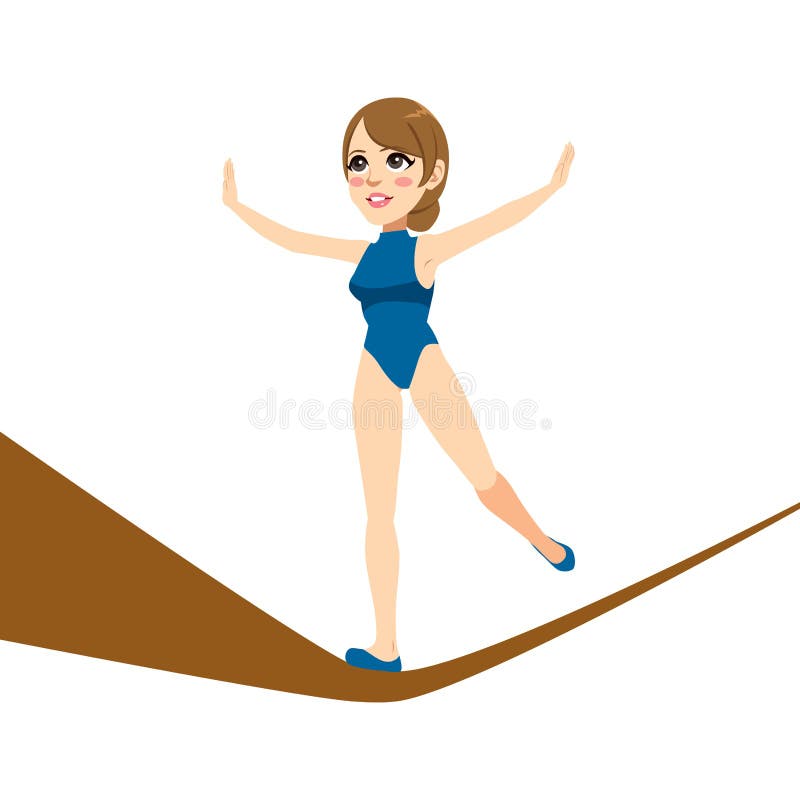 Tightrope Walker Cartoon Stock Illustrations – 294 Tightrope Walker ...