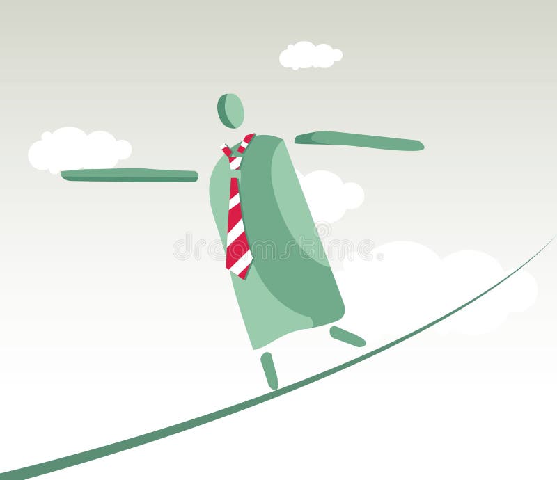 Tightrope Walker Cartoon Stock Illustrations – 294 Tightrope Walker ...