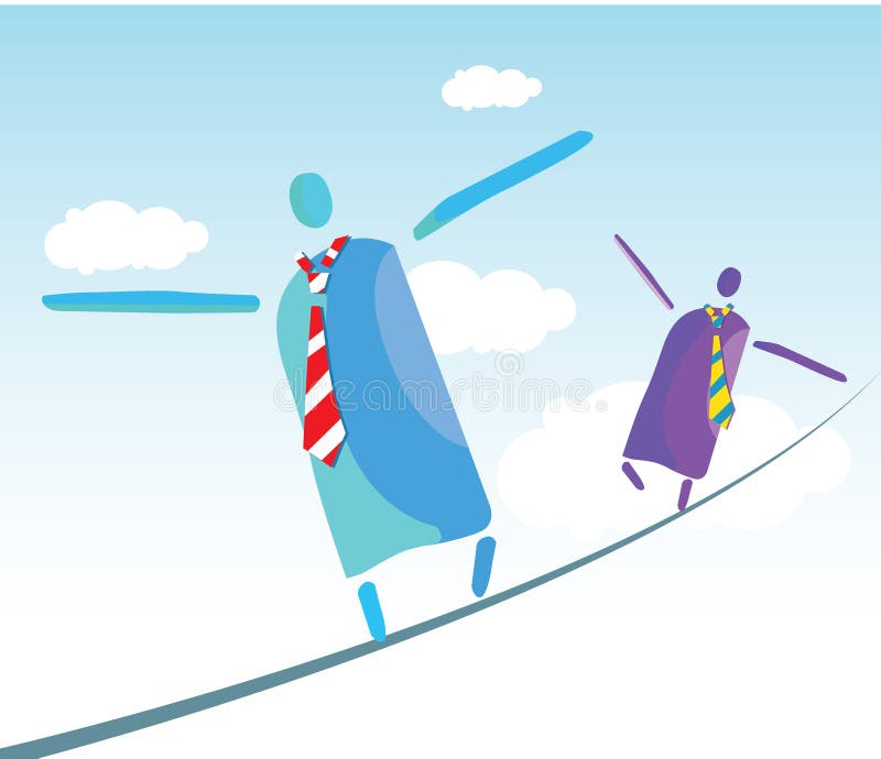 Tightrope Walker Cartoon Stock Illustrations – 294 Tightrope Walker ...