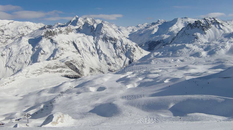 Tignes / Val Claret Ski-Resort Stock Image - Image of village, france ...