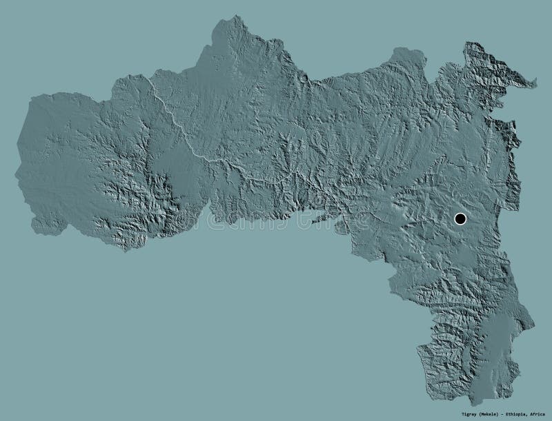 Tigray, State of Ethiopia, on Solid. Administrative Stock Illustration ...