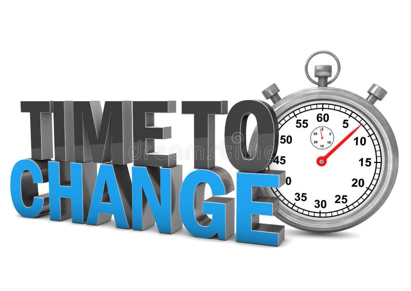 Tijd Om Chronometer Te Veranderen Stock Illustratie - Illustration of ...