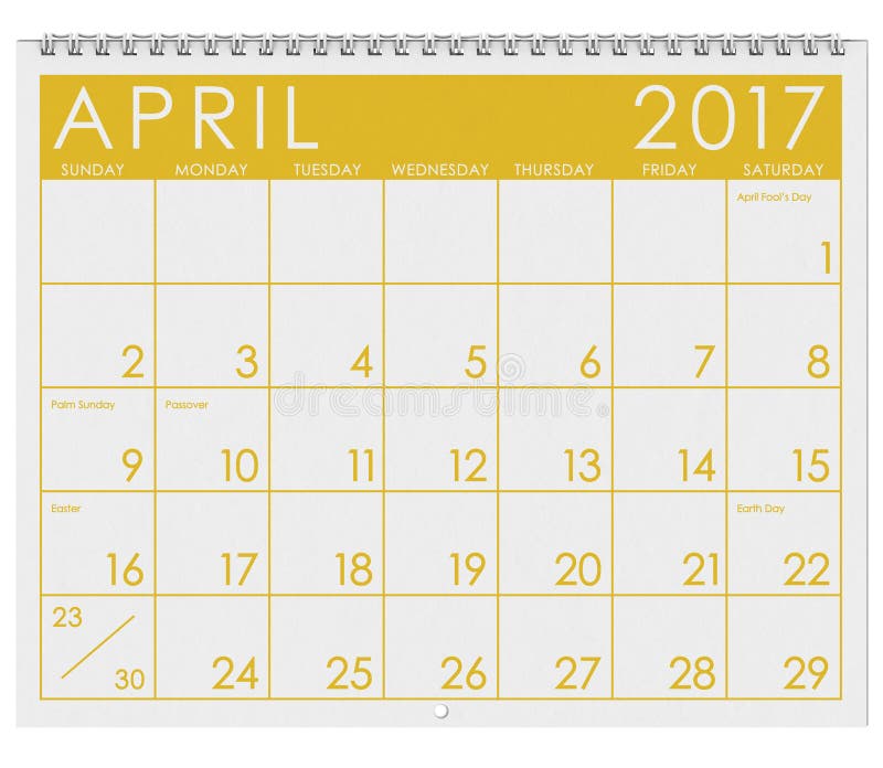 2017: Tijdschema: Maand Van De Dag Van April with April Fool ` S Stock ...