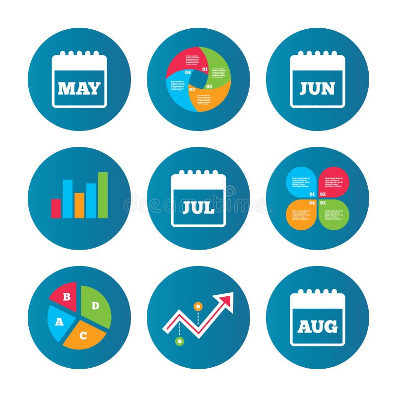 Tijdschema Mei, Juni, Juli En Augustus Vector Illustratie ...