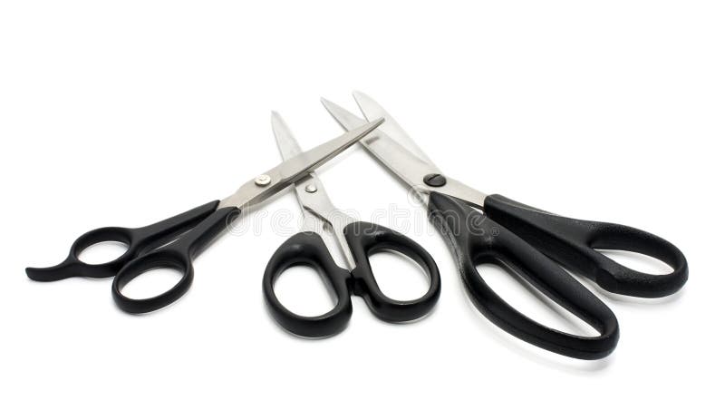 Tijeras negras foto de archivo. Imagen de sostenido, metal - 12075194
