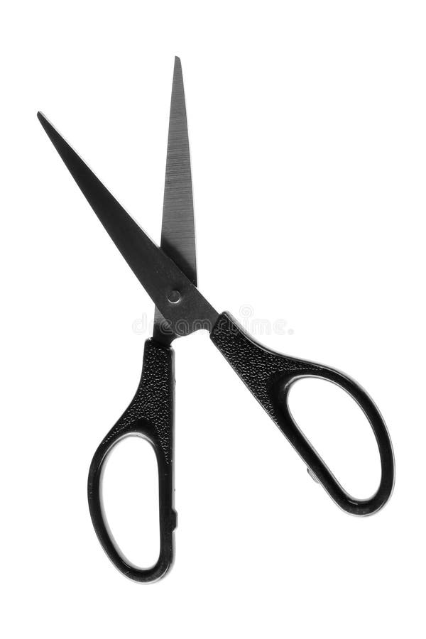 Tijeras Negras Aisladas Sobre El Fondo Blanco Foto de archivo - Imagen ...