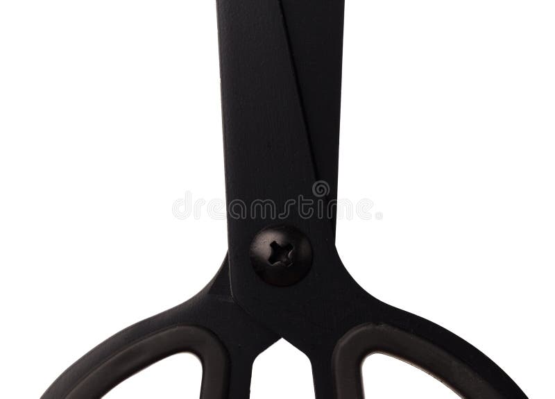 Tijeras Negras Aisladas En Blanco Foto de archivo - Imagen de podadoras ...