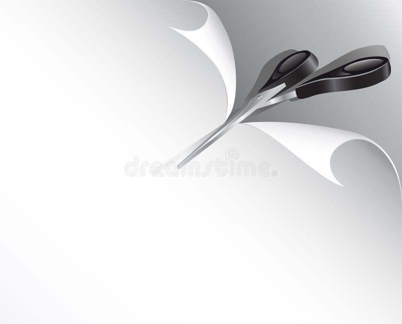 Tijeras Para El Papel Ilustraciones Stock, Vectores, Y Clipart ...