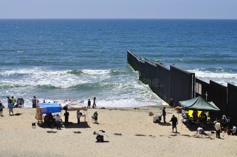 Tijuana border fence editorial image. Image of tijuana - 27081610
