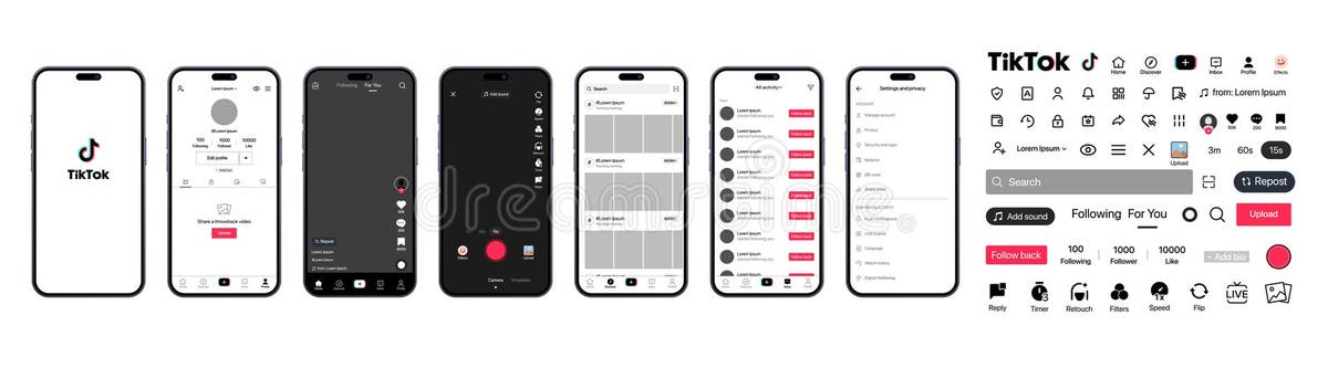 Tik Tok Live Screen Stock Illustrations – 174 Tik Tok Live Screen Stock ...