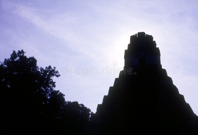 Tikal temple stock photo. Image of locations, travel, architecture - 486198