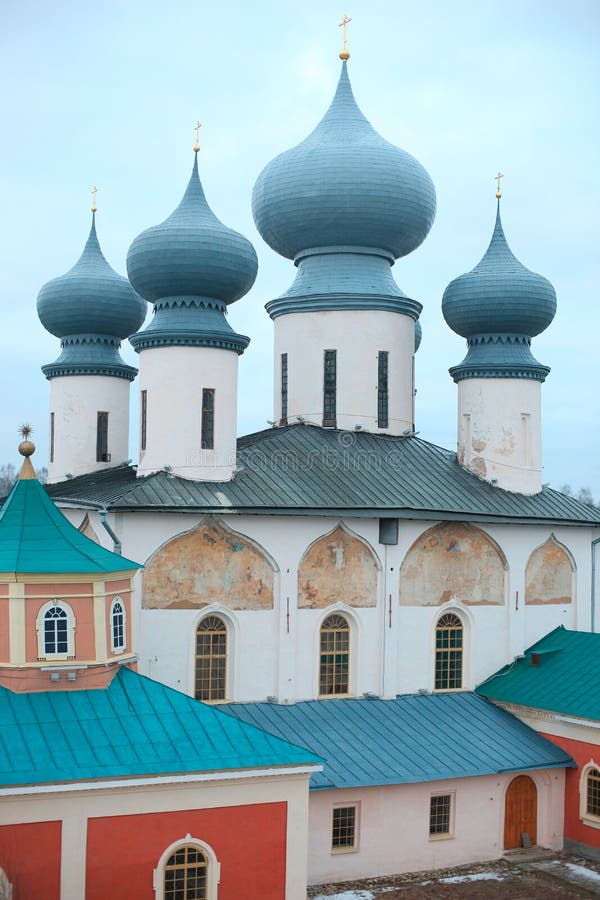 The Tikhvin Monastery of the Dormition of the Mother of God Stock Photo ...