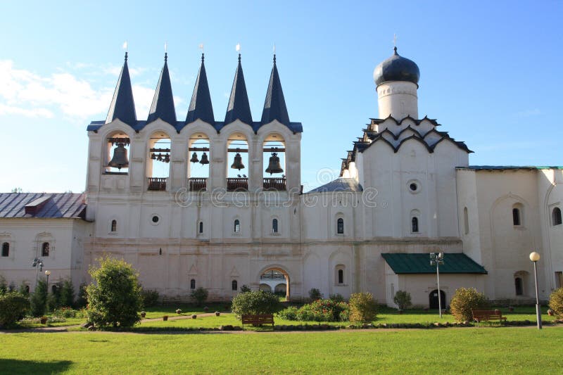 The Tikhvin monastery stock image. Image of monastery - 9932299