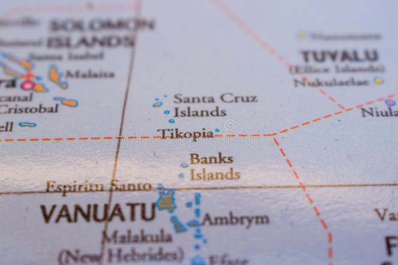 Tikopia on the World Map-Geo Political Map Stock Photo - Image of flat ...