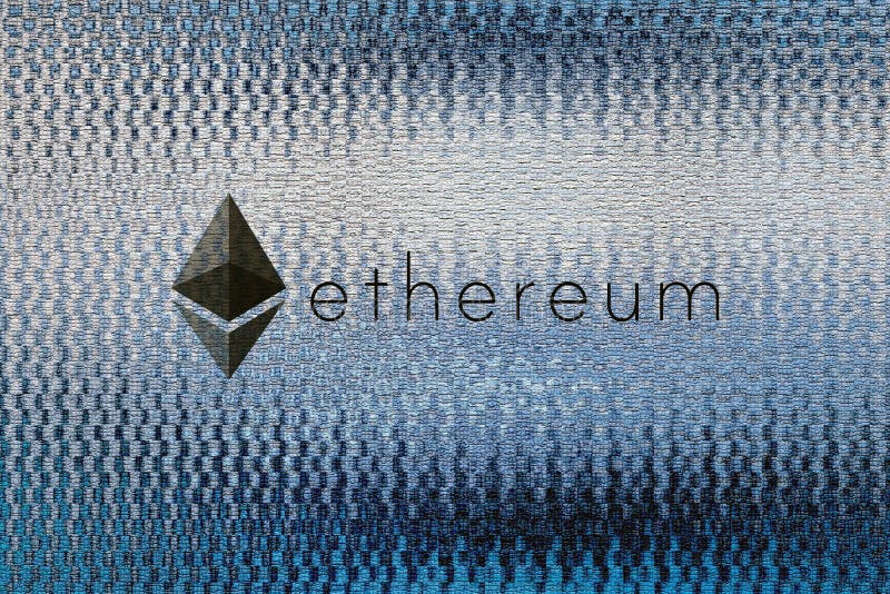 Ethereum symbol. editorial image. Illustration of desk - 216520300