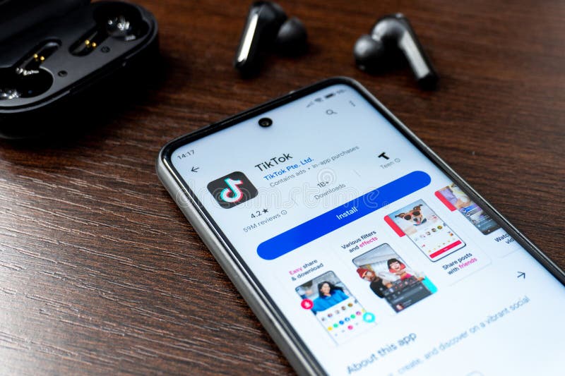 TikTok Social Media App in Google Appstore Editorial Image - Image of ...