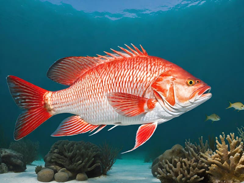 Tilapia Fish in the Red Sea Stock Illustration - Illustration of swim ...