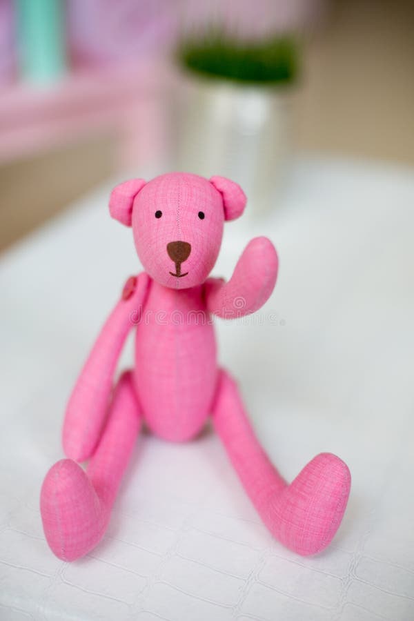 Handmade Teddy Bear for Valentine Day. Photo Stock Image - Image of ...