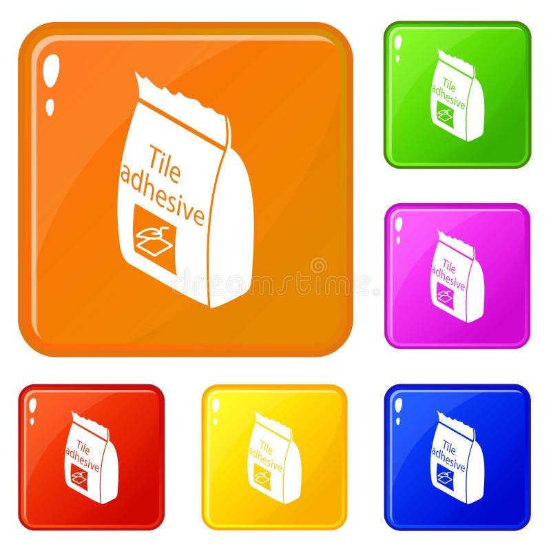 Tile adhesive bags stock illustration. Illustration of trowel - 18226874