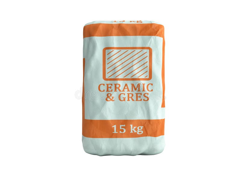 Tile Adhesive in the Package Ceramic Glue 3d Render on White Stock ...