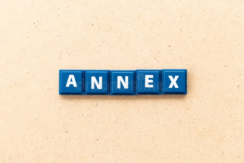 Tile Letter in Word Annex on Wood Background Stock Photo - Image of ...