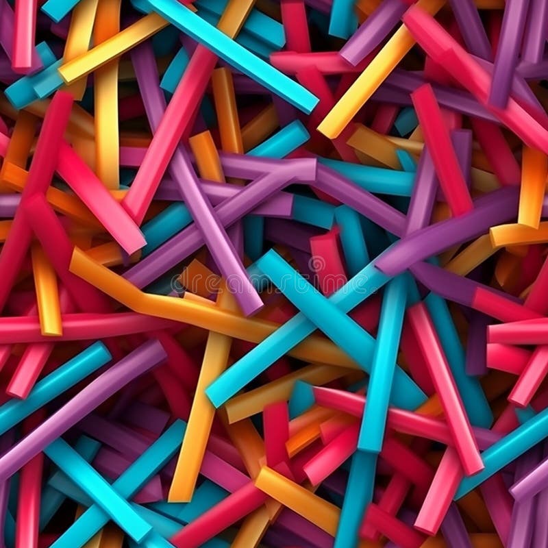 A Tile of an Assortment of Colorful Sticks, Each with a Different Hue ...