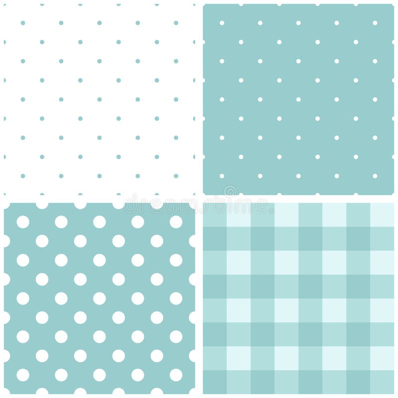 Tile Baby Blue and White Vector Pattern Set Stock Vector - Illustration ...