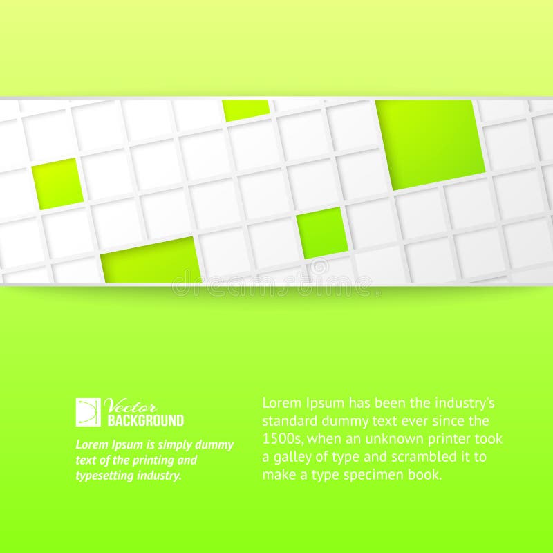 Tile Banner Over Green Backdrop. Stock Vector - Illustration of ...