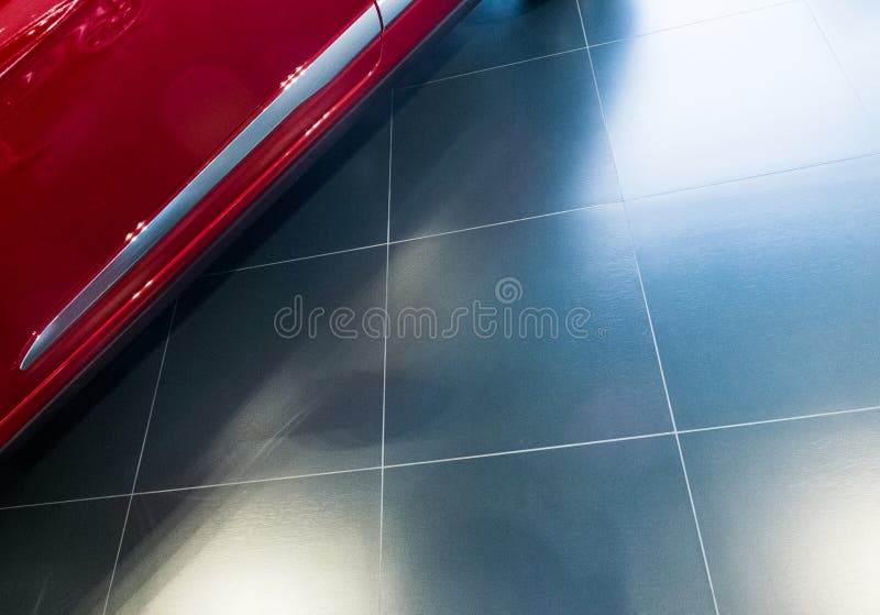 Tile with a Car Corner Design Touches Stock Image - Image of reflection ...