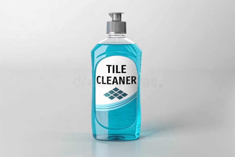 Tile Cleaner Bottle with a Glossy Effect Stock Illustration ...
