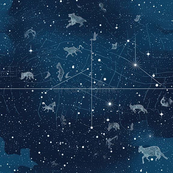 Tile - Constellations Figures (#5) 1x1 Single. Tileable Seamless Image ...