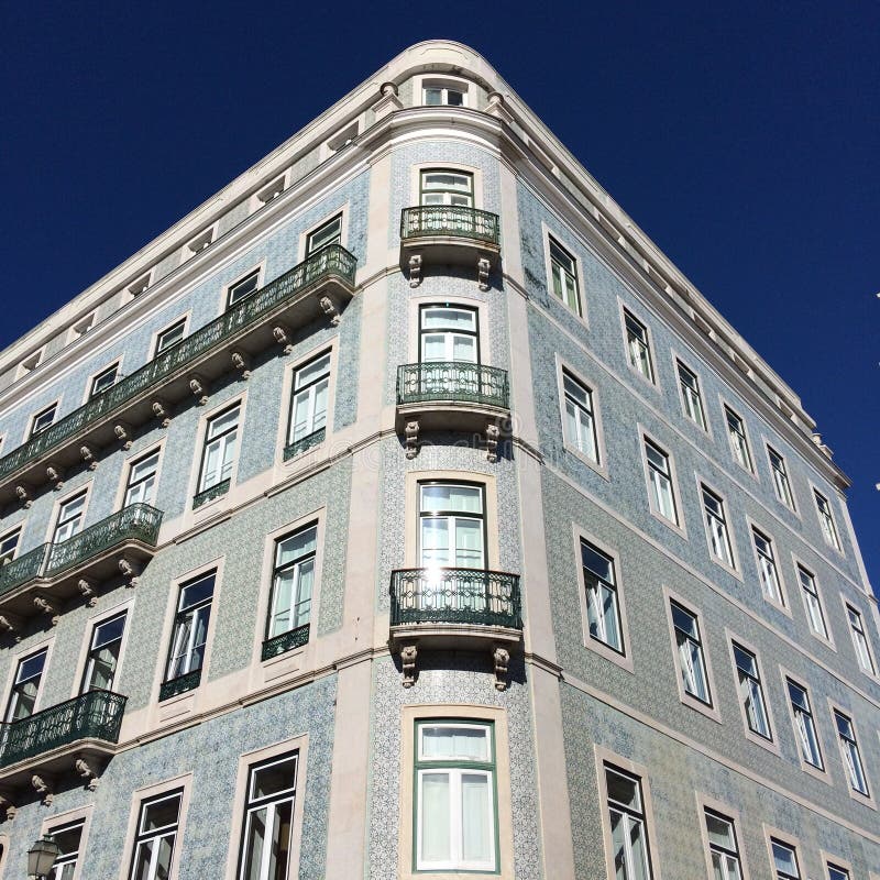 Tile covered building stock image. Image of portugal - 78476481