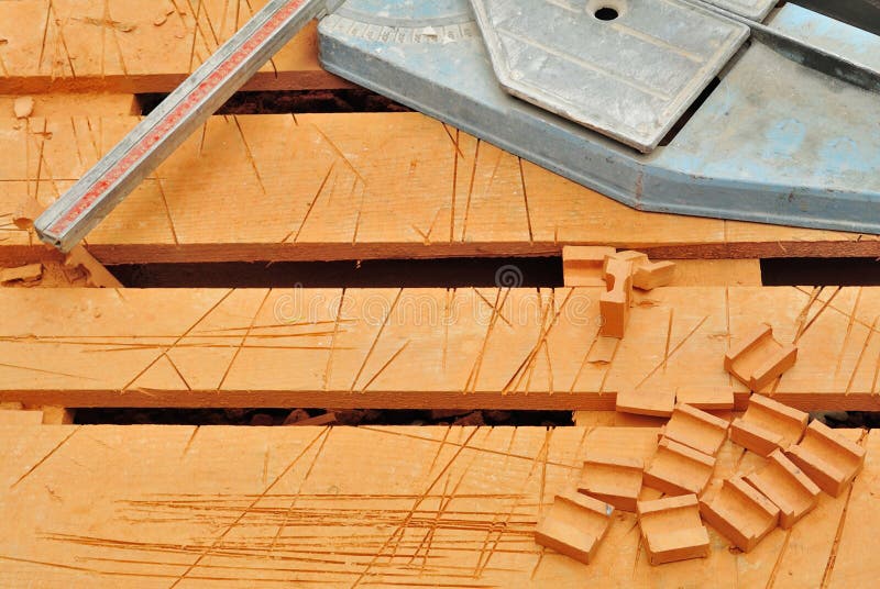 Tile cutter stock photo. Image of house, site, masonry - 40528952