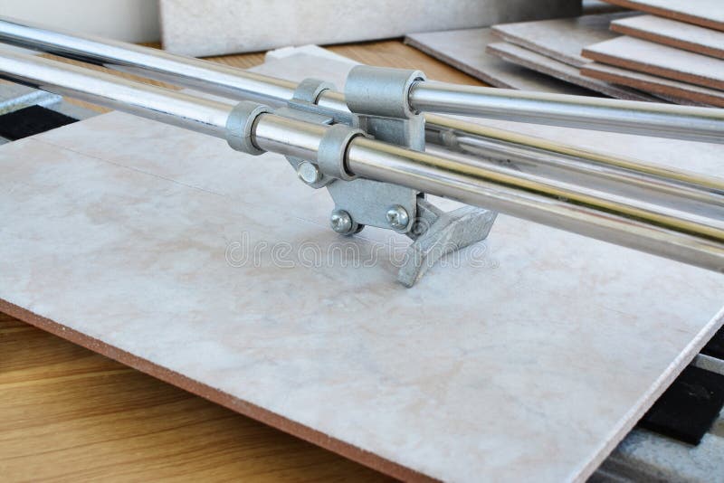 Tile Cutter and Ceramic Tiles Stock Image - Image of cutter, flooring ...