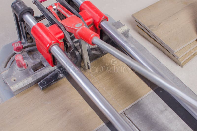 Tile Cutter with Ceramic Tiles and Ruler Stock Photo - Image of ceramic ...