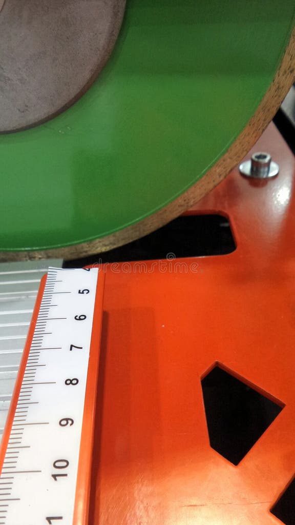 Tile Cutter and the Measurement Ruler Tool Stock Image - Image of ...