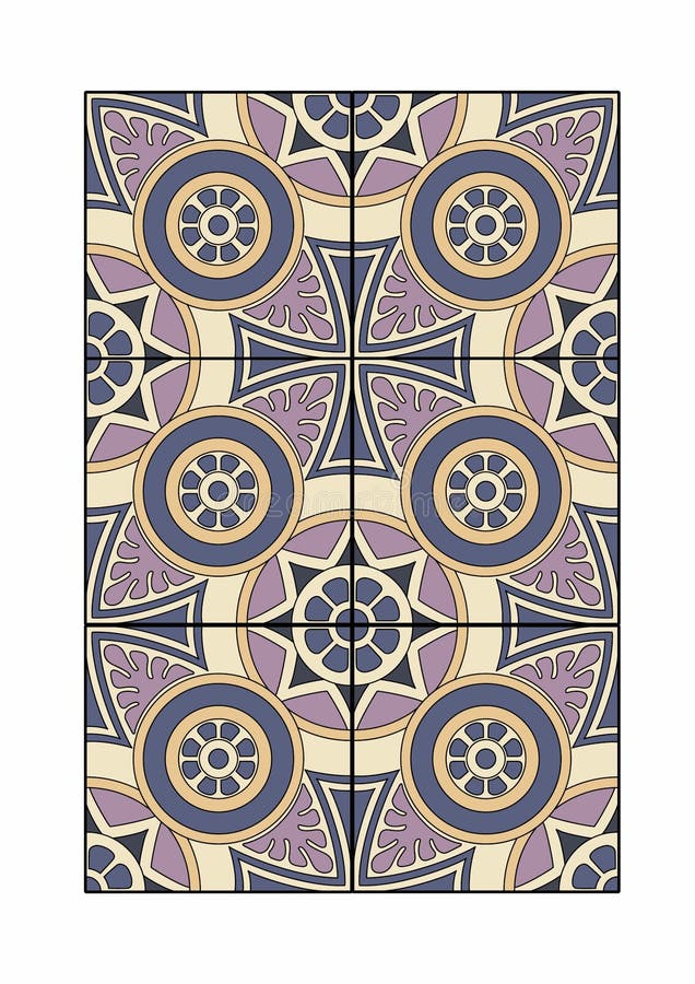 Tile with Cylindrical Patterns Stock Vector - Illustration of glass ...