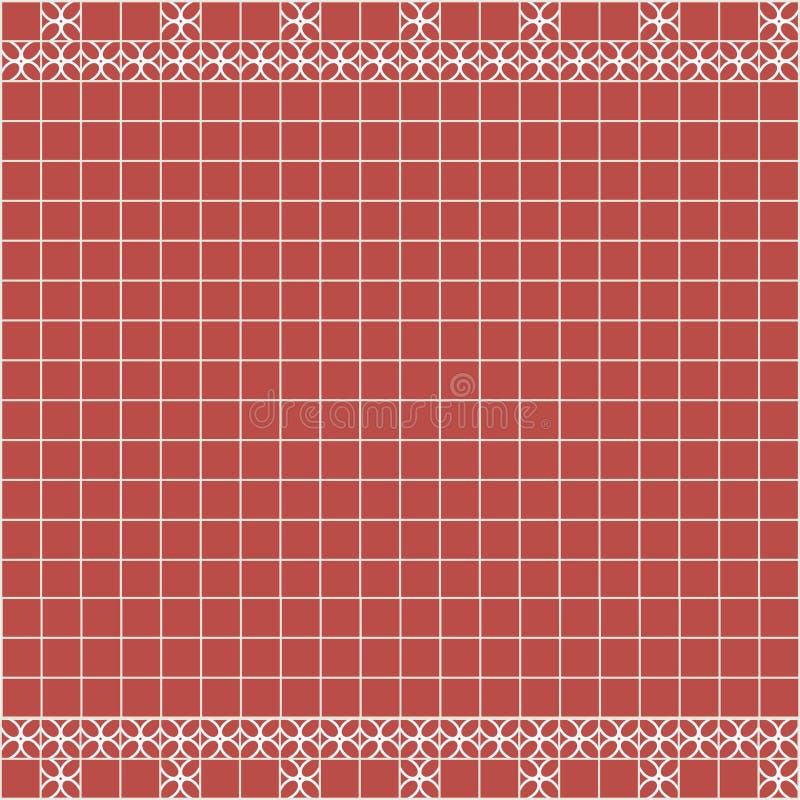 Tile Decoration. Red Square Tiles with Decor. Interior Design for ...