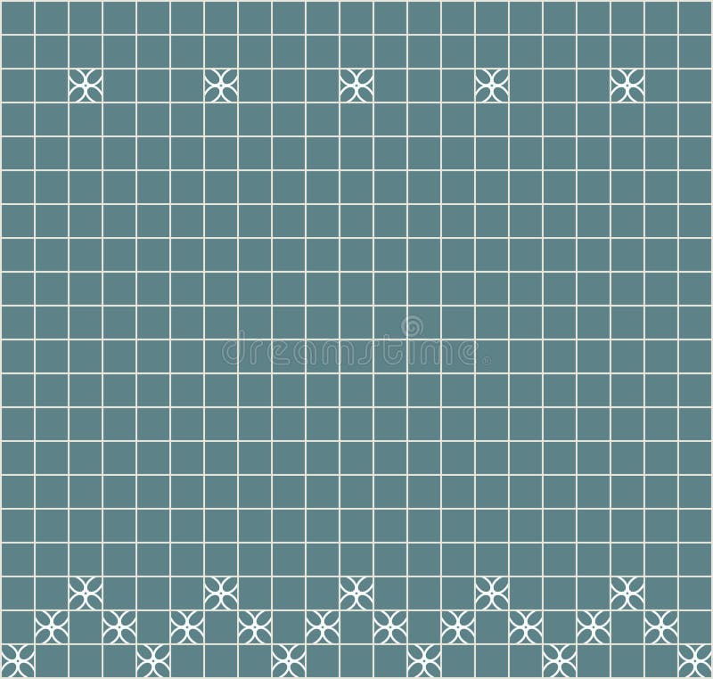 Tile Decoration. Steal Teal Square Tiles with Decor. Interior Design ...