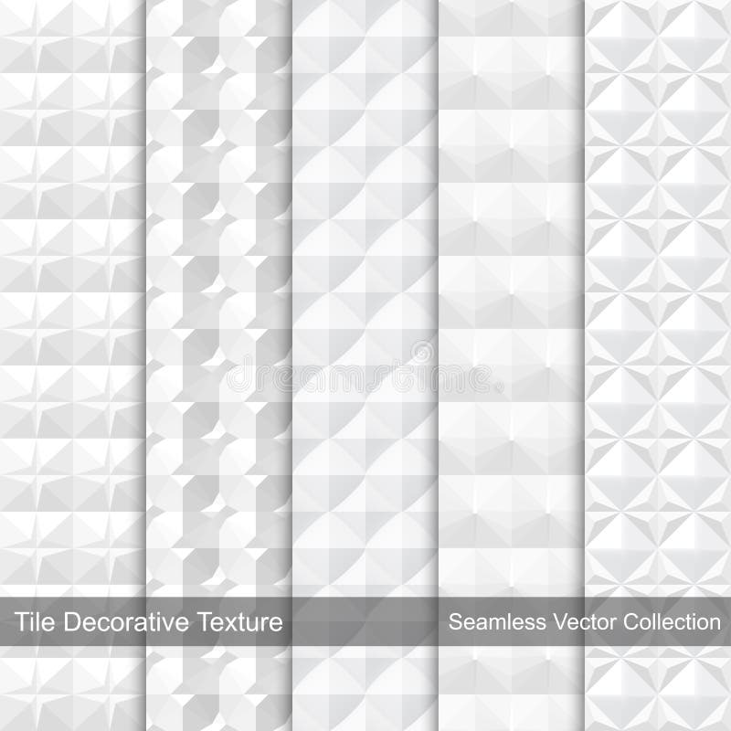 Tile Decorative Texture. Seamless Vector Patterns. Stock Vector ...