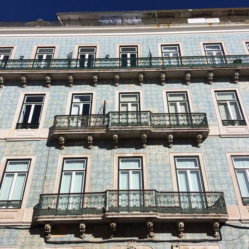 Tile facade stock photo. Image of architecture, portugal - 78476948