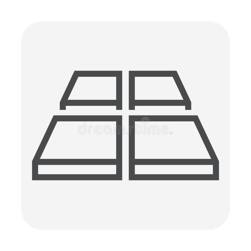 Tile Floor Construction Vector Icon, Thin Line and Editable Stroke ...