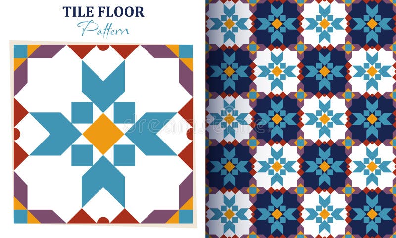 Tile Floor Seamless Pattern Stock Vector - Illustration of pattern ...