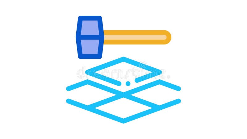 Tile Adhesive Icon Animation Stock Footage - Video of preparing ...